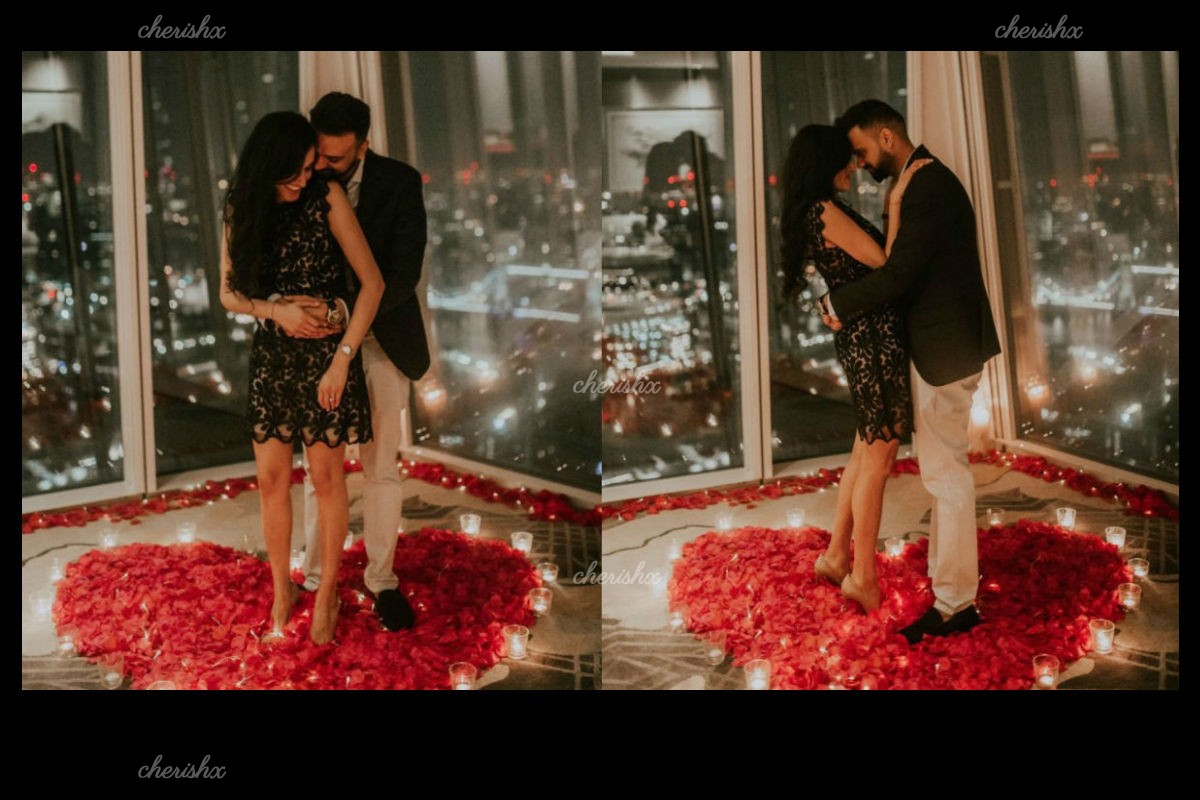 Proposal Setting with Flowers & Candles Pathway at home in Delhi ...