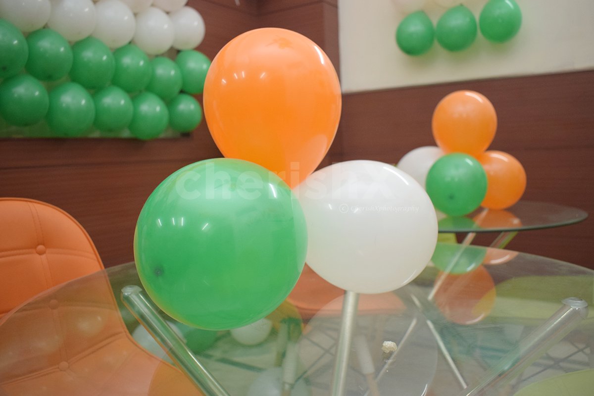 Independence Day Special Office decoration with Balloons, Kites & Flags