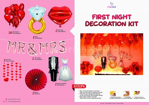 Romantic First Wedding Night Room Decoration in Bangalore