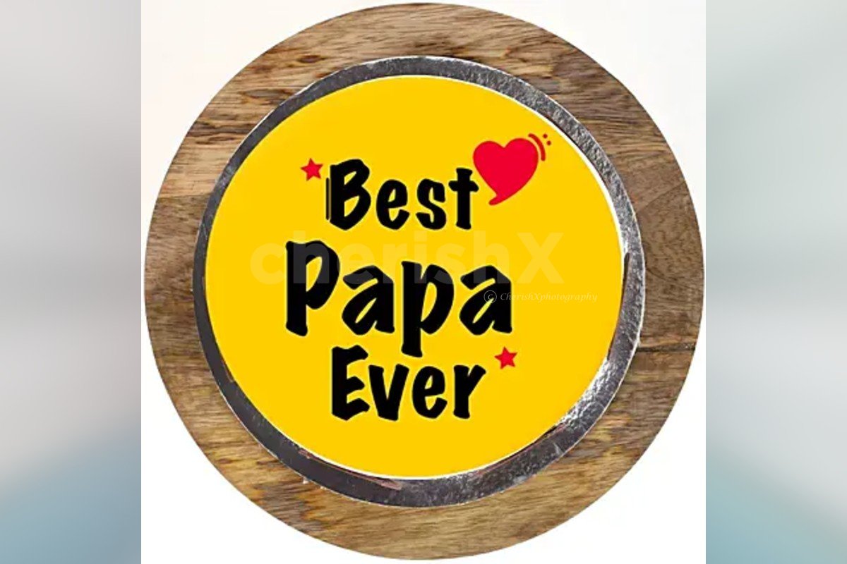 Order Best Papa Ever designer photo cake to celebrate and wish fathers ...