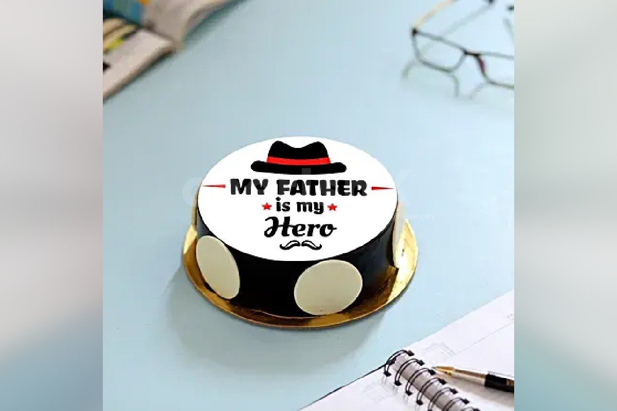 Order 'My father is my hero' designer photo cake to celebrate and wish ...