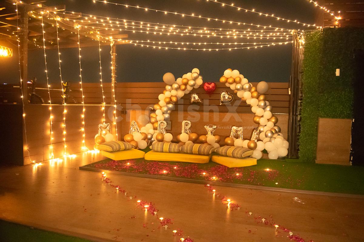 Book Proposal Surprise at your Terrace, surrounded by sparkling lights ...