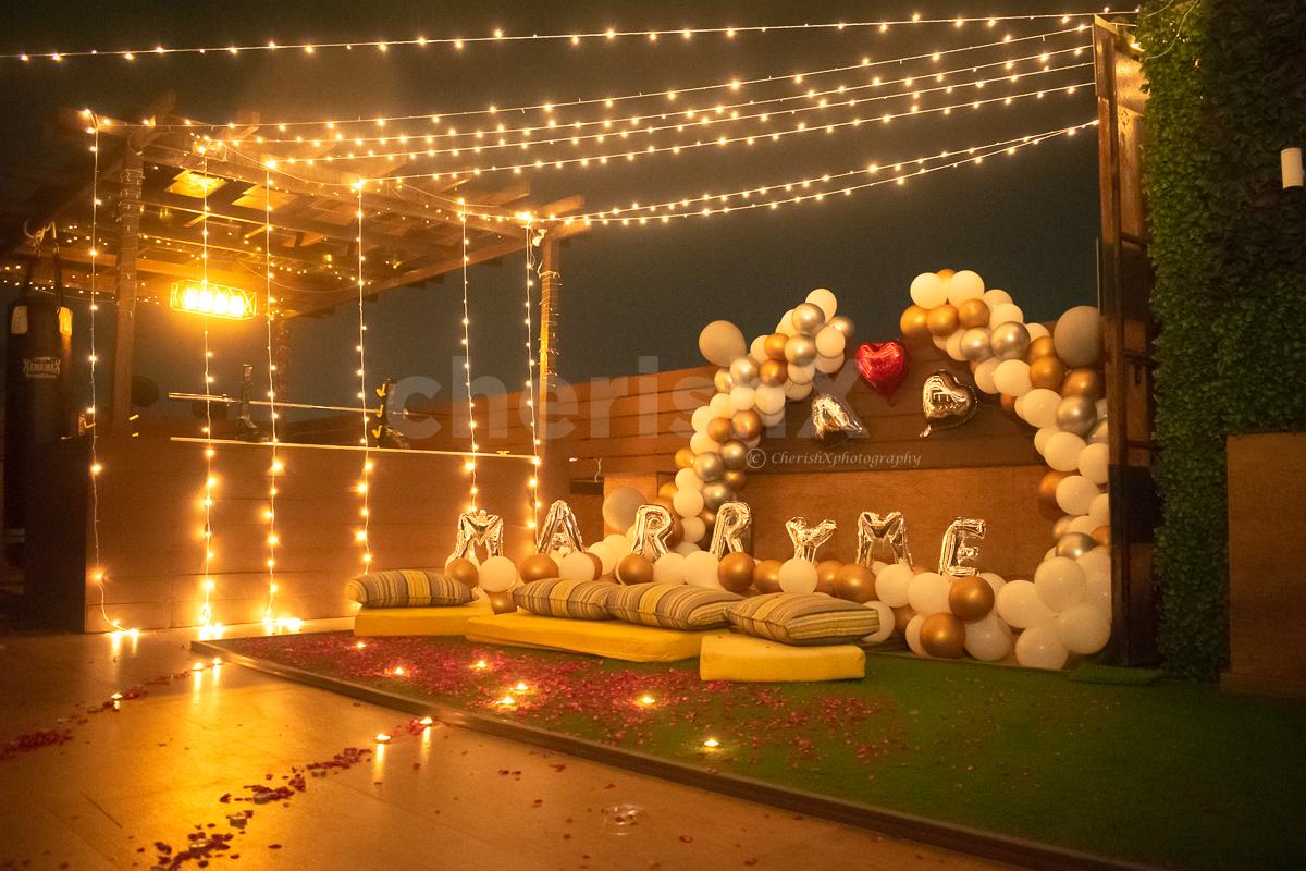 Book Proposal Surprise at your Terrace, surrounded by sparkling lights ...