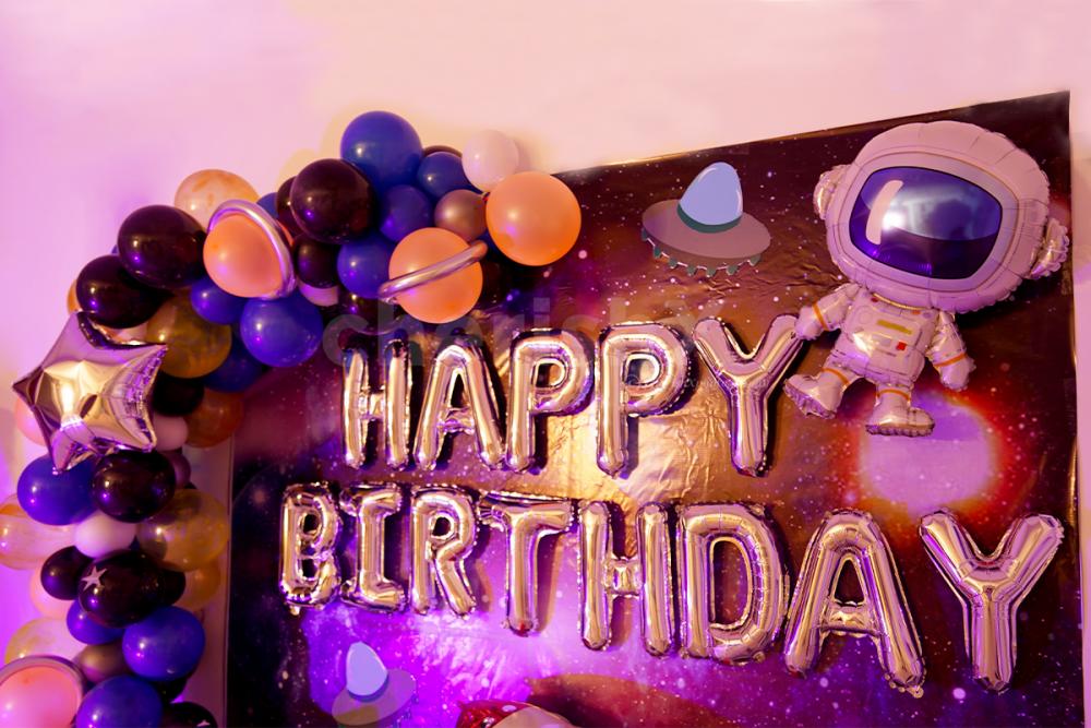Glowing Galaxy Themed Decoration for Kids Birthday celebrations | Delhi NCR