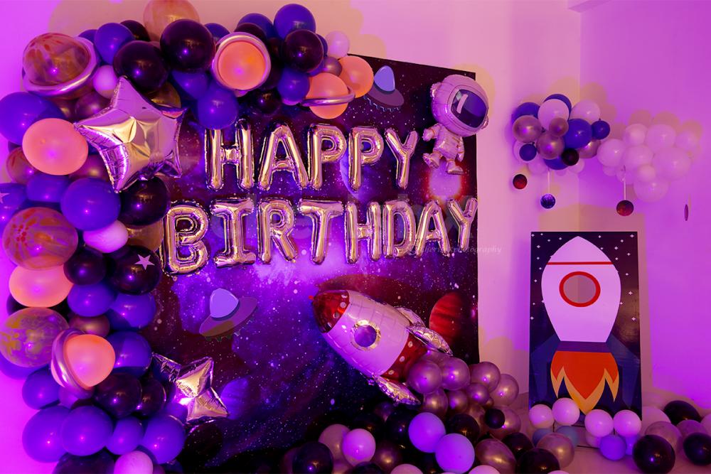 Glowing Galaxy Themed Decoration for Kids Birthday celebrations | Delhi NCR