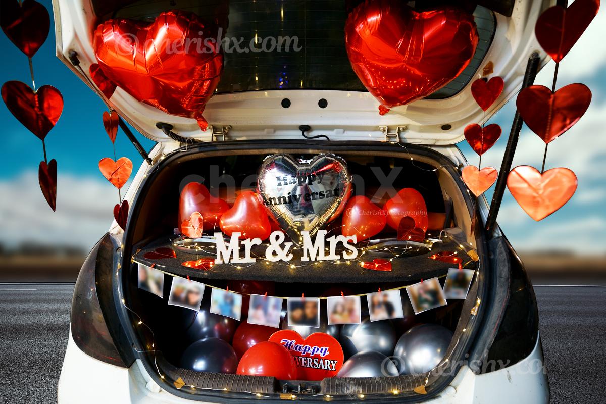 Happy Anniversary Surprise Car Boot Decor