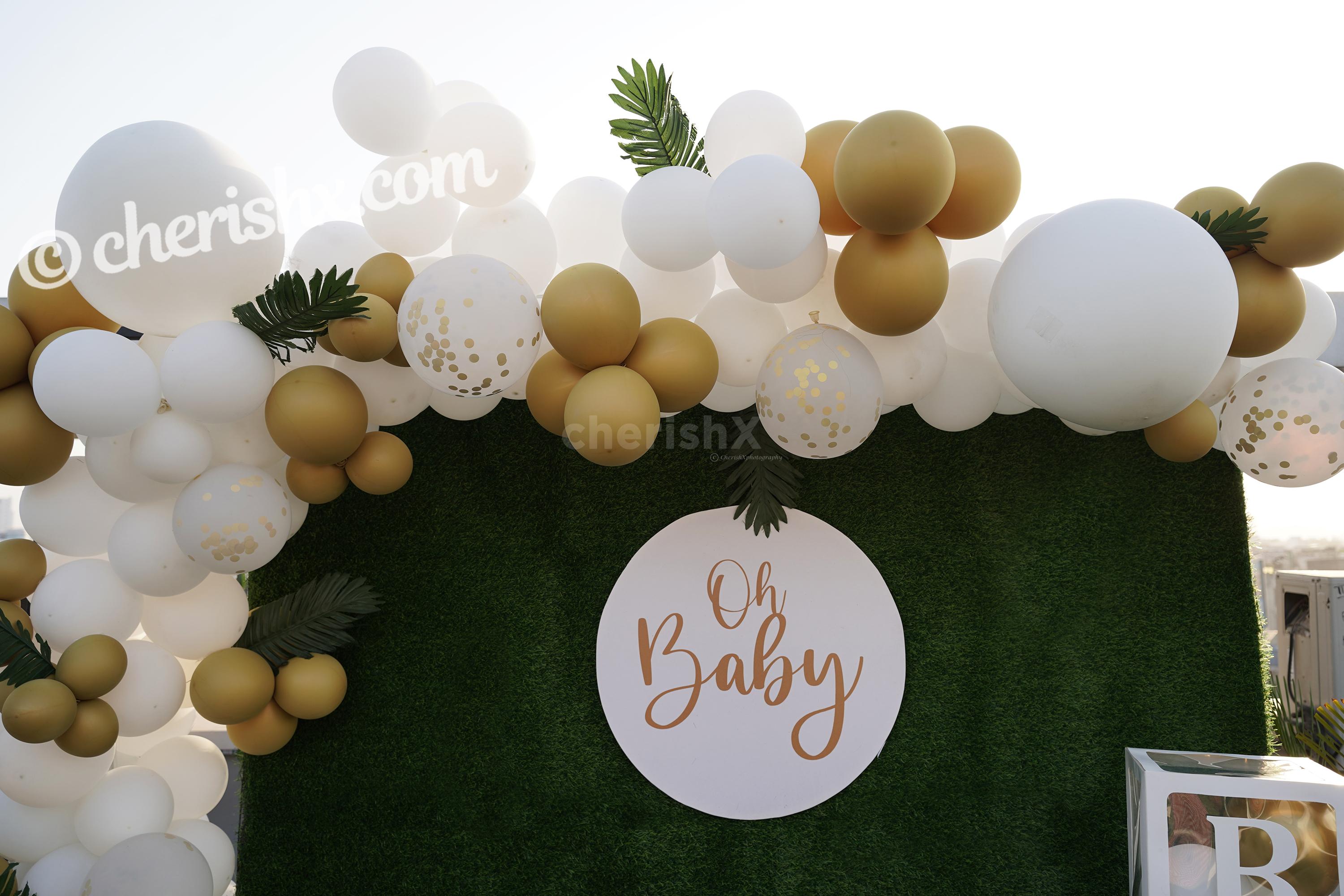 A lovely Golden and White Baby Shower Decor for a mother to be! or baby ...