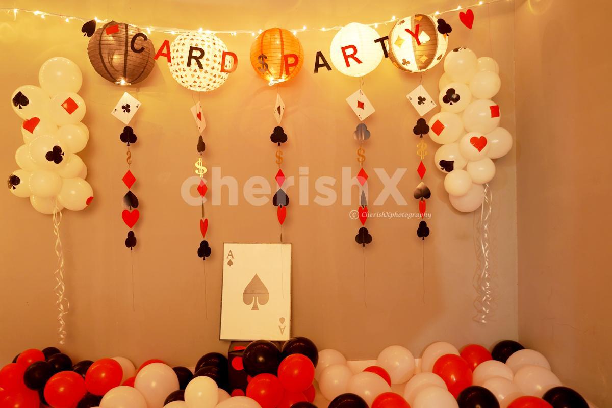 Budget Friendly Poker Night Decor for Diwali parties | Hyderabad