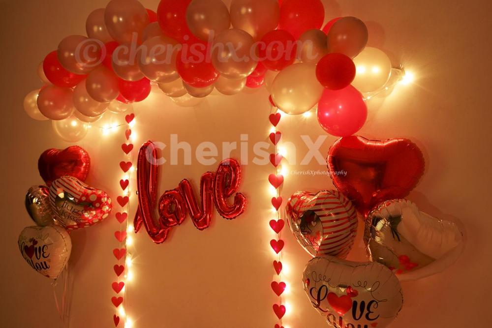 Book A Romantic Red Love Wall Decor For Your Loved One Available Across Hyderabad Hyderabad