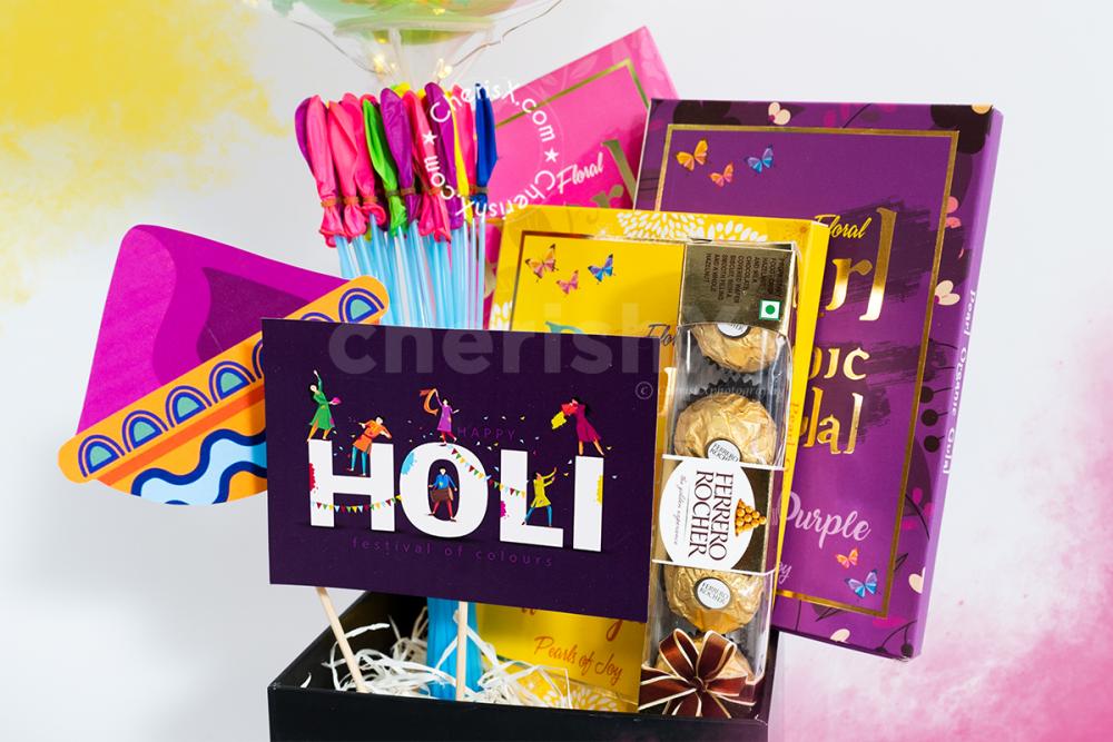 A pretty Holi Gift basket for your close ones in Delhi NCR Gurgaon and ...