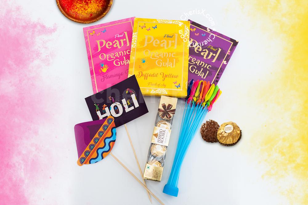 A pretty Holi Gift basket for your close ones in Delhi NCR Gurgaon and ...