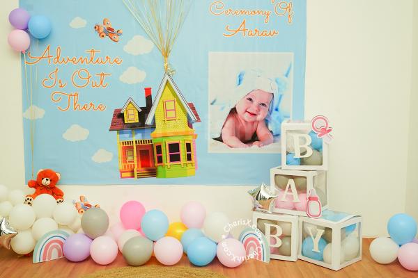 Colorful Naming Ceremony Decoration for baby boy or baby girl at home ...