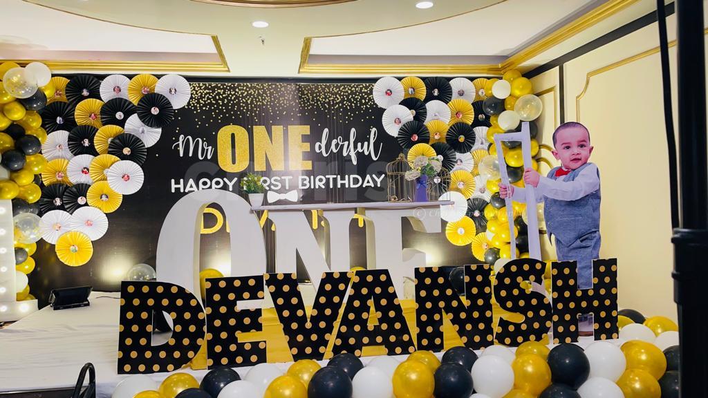 A Golden Little Man Theme Decoration for your Kid’s Birthday or any ...