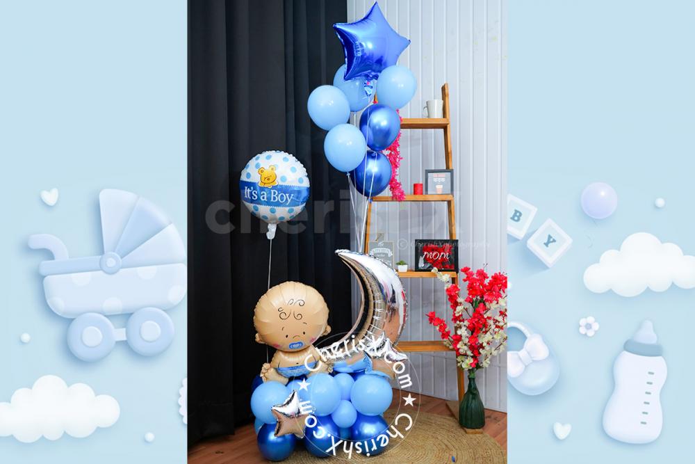 The vibrant colours of the balloon bouquet will surely bring joy and ...