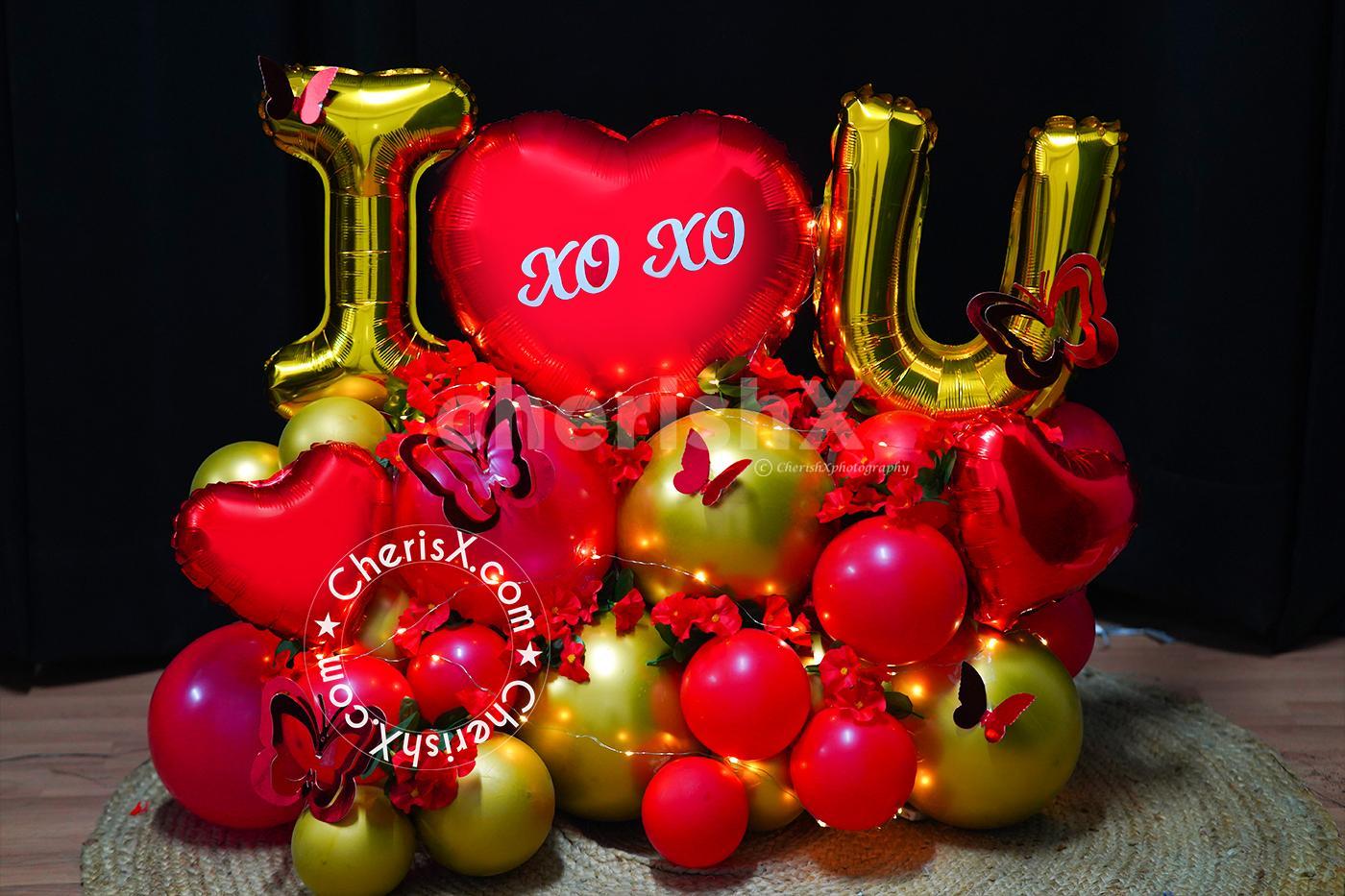Book this adorable Teddy With Balloon Bucket for your love! | Delhi NCR