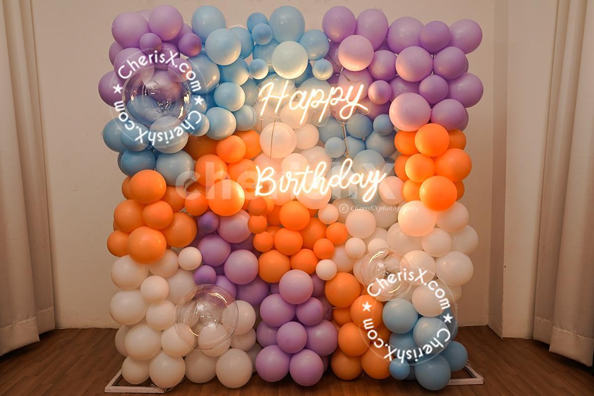 A colorful decoration using balloons, sure to bring a smile to your ...