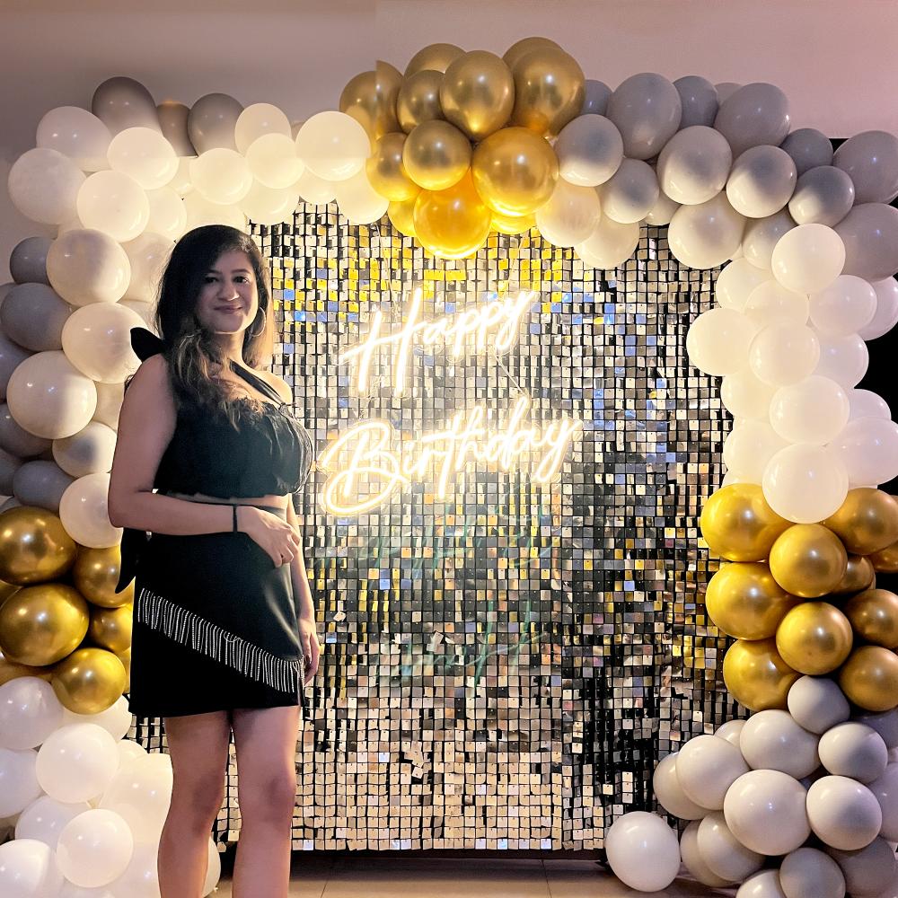 Create an elegant atmosphere for a birthday party with our grey and ...
