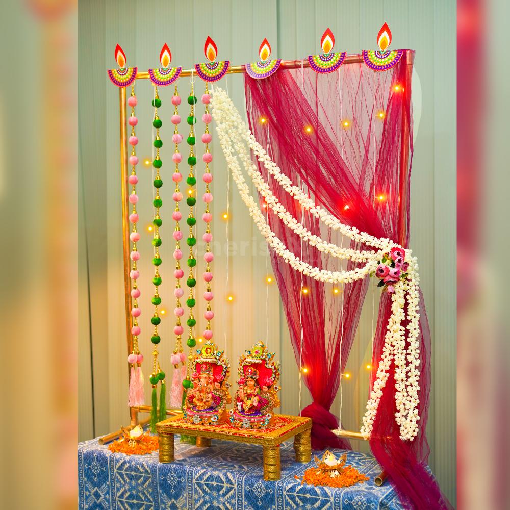 Make Your Diwali Pooja Extra Special with a DIY Divine Decor Backdrop ...