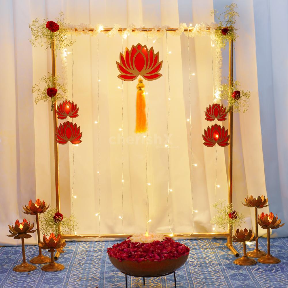 Light Up Your Divine Altar At Home With Our DIY Diwali Pooja Backdrop ...