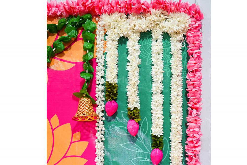 Radiate Festive Charm At Home with a Lotus-Themed Backdrop Decoration ...