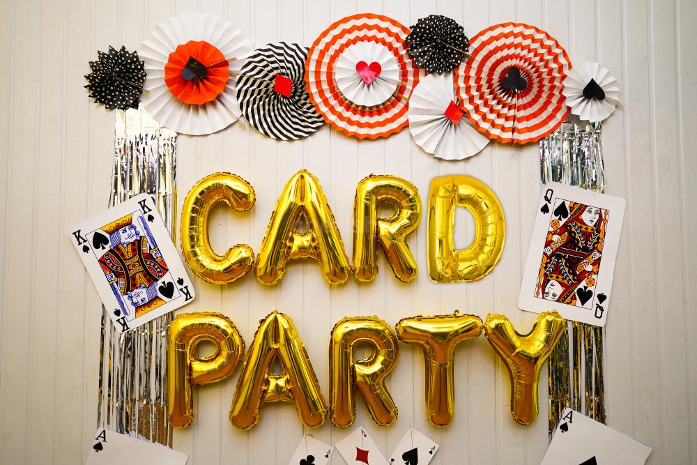 Double Down The Fun This Diwali With Card Party Balloon Decorations ...